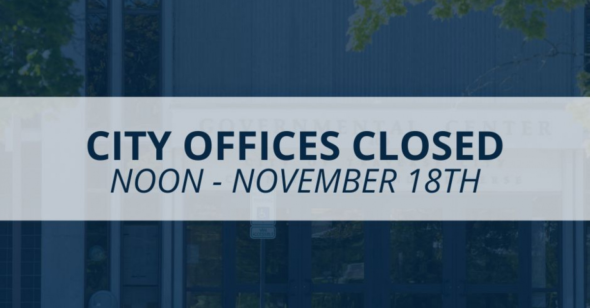 City and DDA Offices Closed at Noon - November 18th